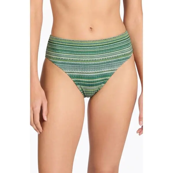 Robin Piccone Emilia High Waist Bikini Bottom - Verde