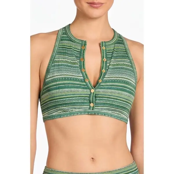 Robin Piccone Emilia Keyhole Bikini Top - Verde