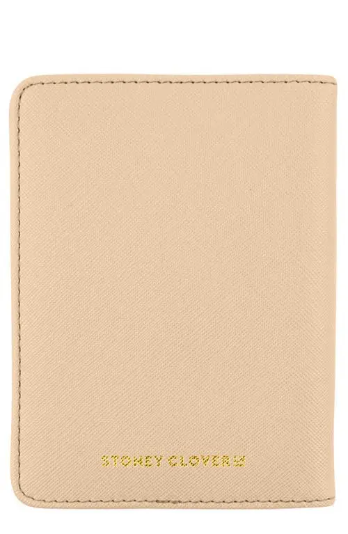Stoney Clover Lane Textured Faux Leather Passport Case - Sand