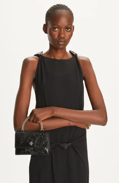 Tory Burch Kira Distressed Mini Top Handle Wallet On A Chain