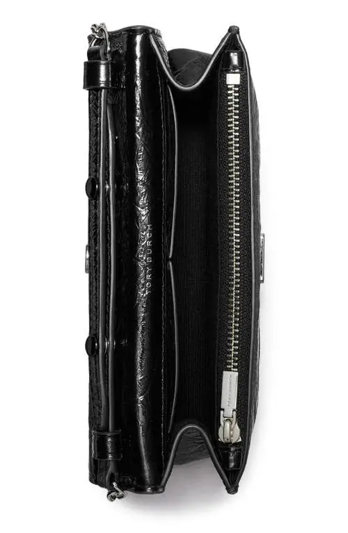 Tory Burch Kira Distressed Mini Top Handle Wallet On A Chain