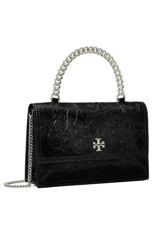 Tory Burch Kira Distressed Mini Top Handle Wallet On A Chain