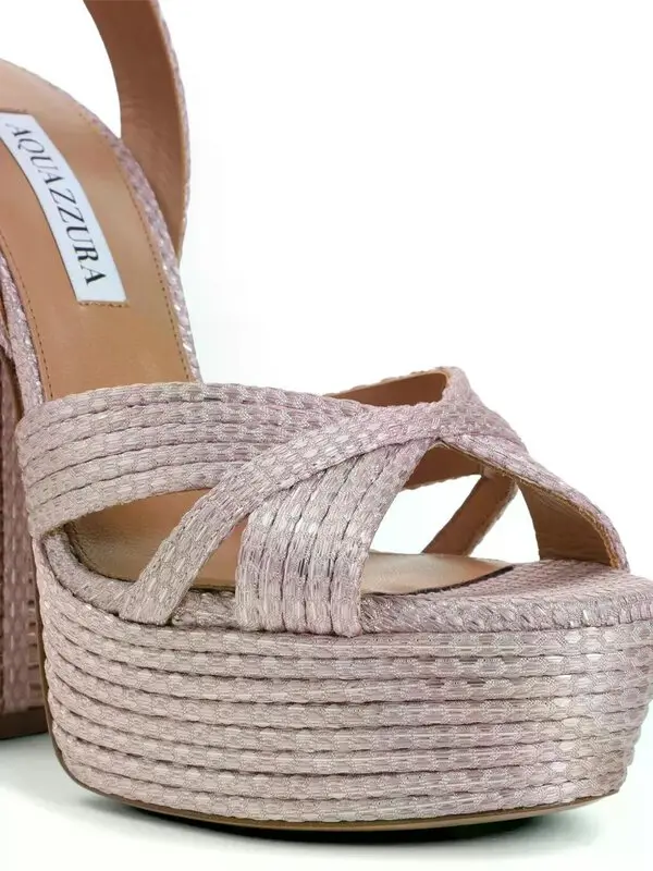 AQUAZZURA Sundance Plateau Crossover Platform Sandals