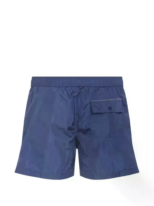 Moncler Logo Patch Swim Shorts - Blue