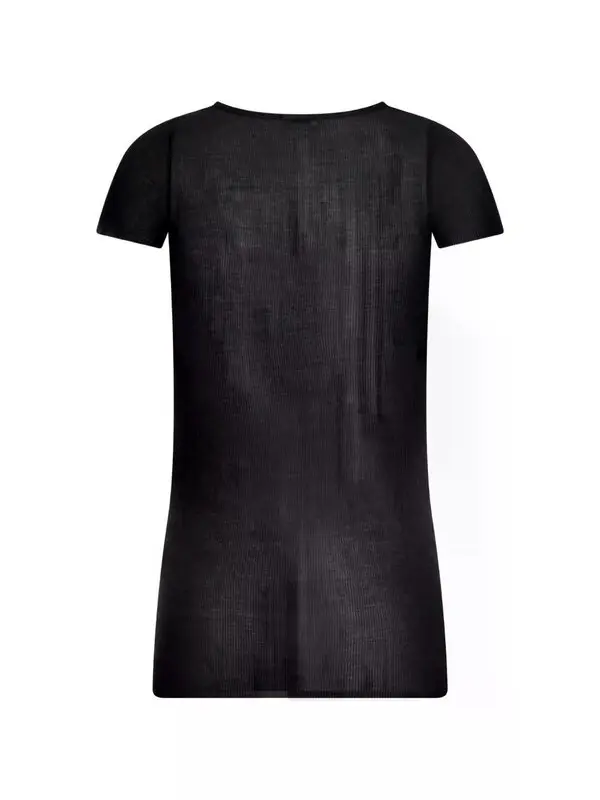 ROBERTO COLLINA Ribbed T-shirt - Black