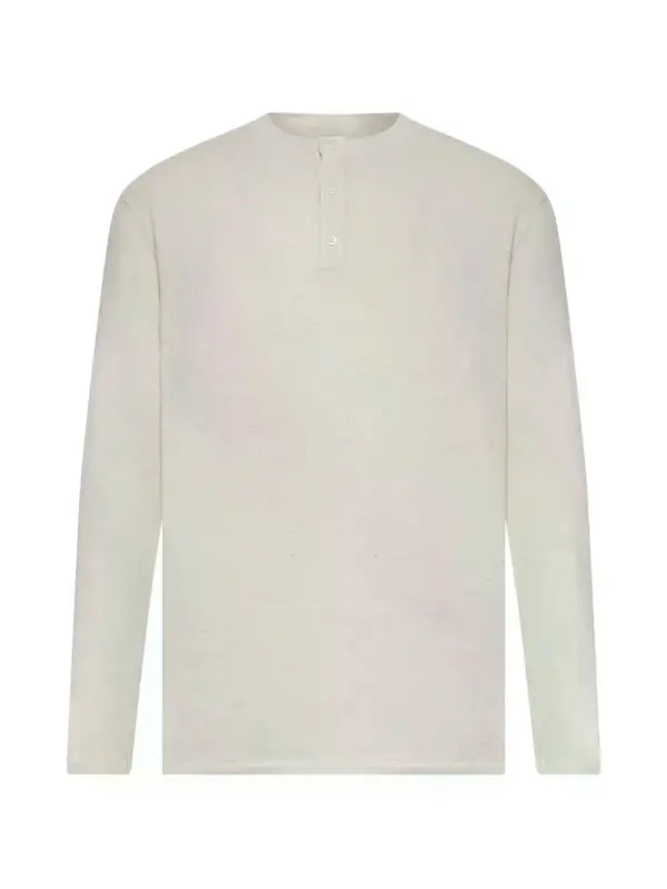 ROBERTO COLLINA Buttoned T-shirt - Neutrals