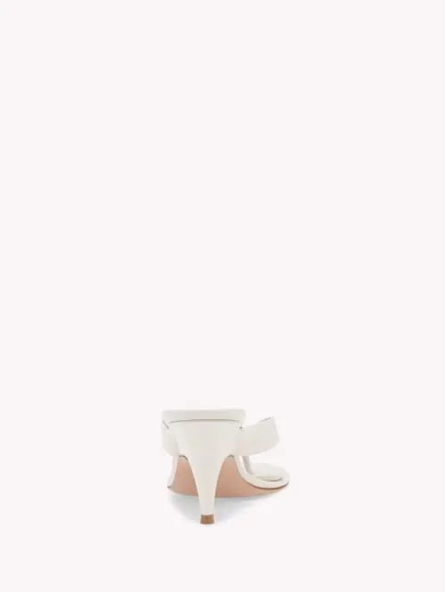 GIANVITO ROSSI Sofia Thong Mule - White Calf Leather