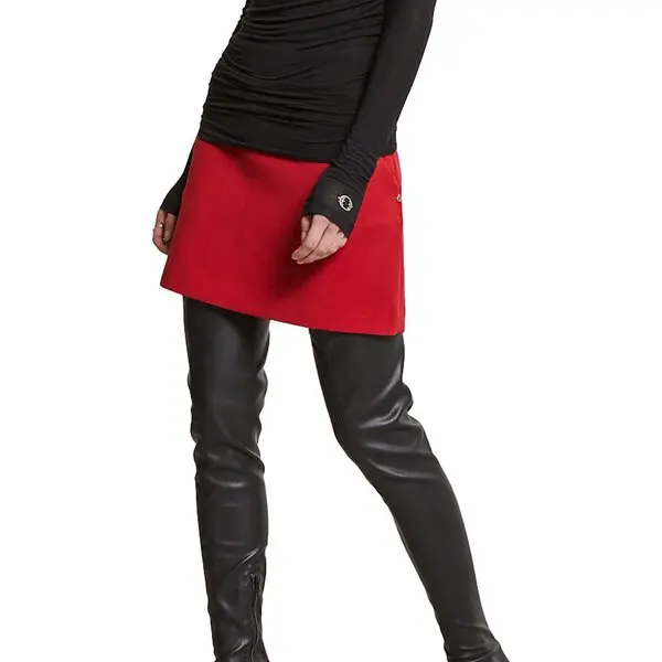 OTTOD'AME Solid Mini Skirt