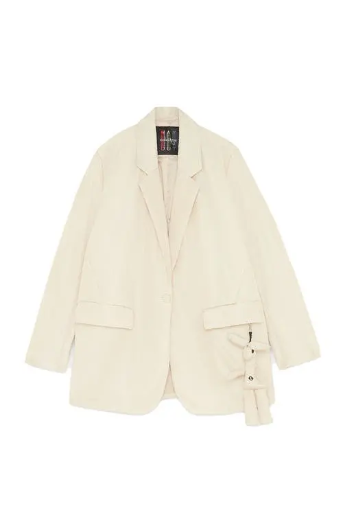 OTTOD'AME Puffer Blazer - Ecru