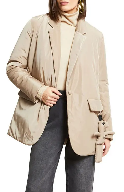 OTTOD'AME Puffer Blazer - Stone