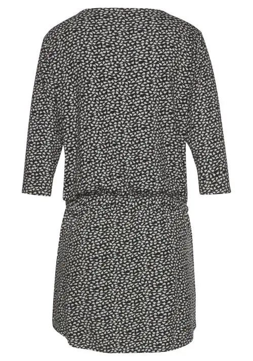 LASCANA Zip Detail Printed Dress