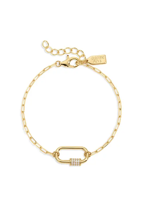 ELECTRIC PICKS Melrose Carabiner Bracelet - Gold