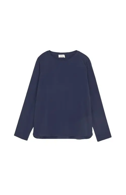 OTTOD'AME Long Sleeve Silk-blend Blouse - Blue