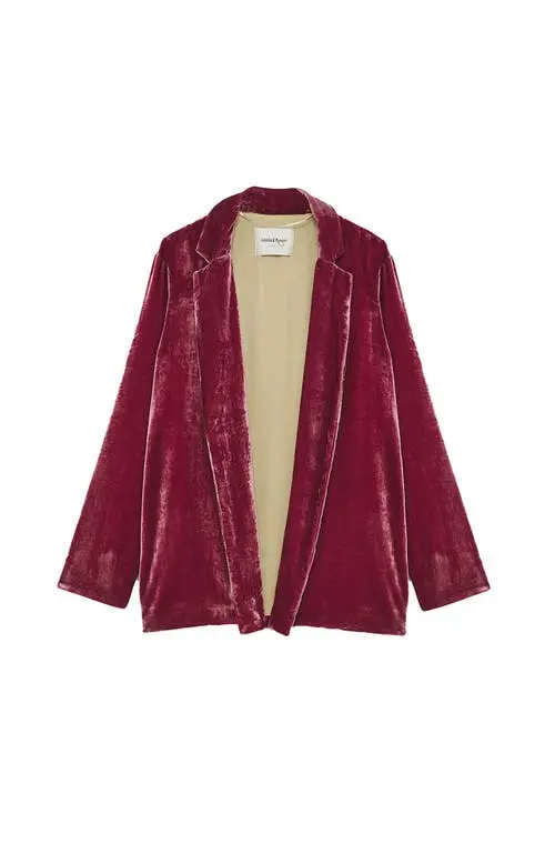 OTTOD'AME Velvet Blazer - Pink