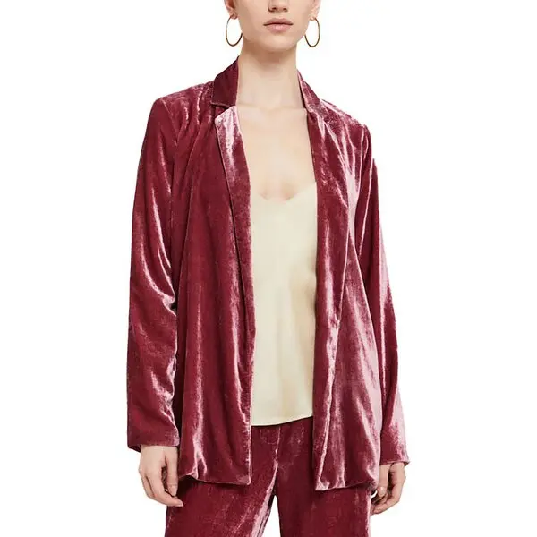 OTTOD'AME Velvet Blazer - Pink