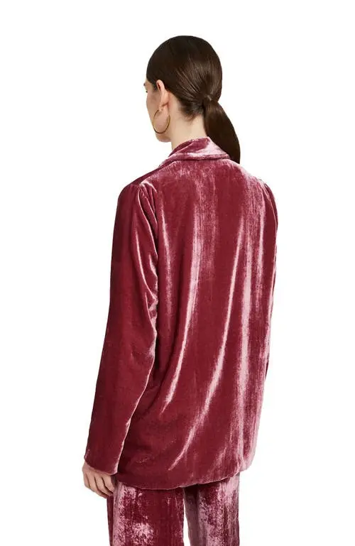 OTTOD'AME Velvet Blazer - Pink