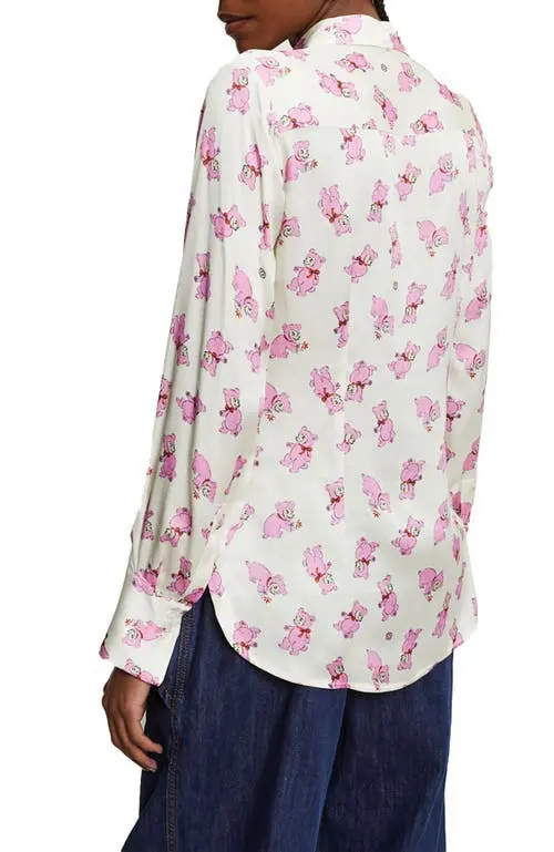 OTTOD'AME Viscose Printed Maxi Shirt