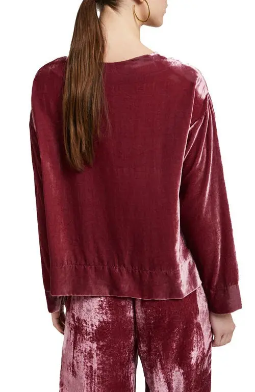 OTTOD'AME Velvet Blouse - Pink