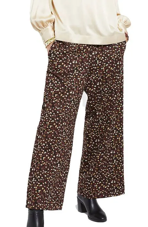 OTTOD'AME Patterned Palazzo Trousers - Brown