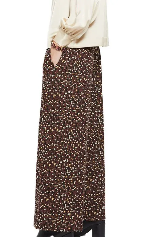 OTTOD'AME Patterned Palazzo Trousers - Brown