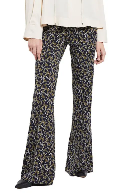 OTTOD'AME Printed Flare Trousers