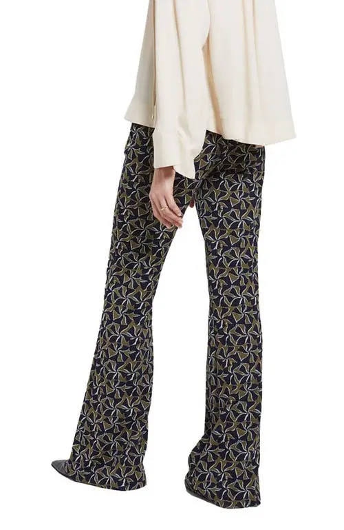 OTTOD'AME Printed Flare Trousers