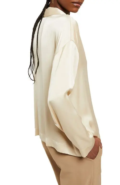OTTOD'AME Viscose Blouse With Tie - Ecru