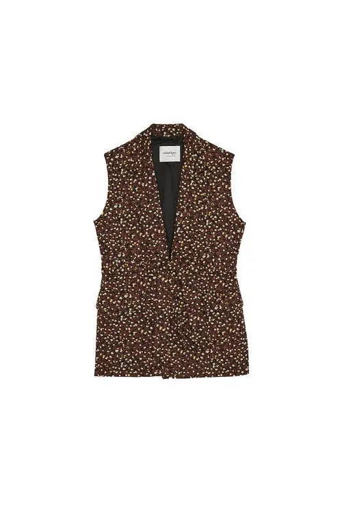 OTTOD'AME Printed Sleeveless Blazer