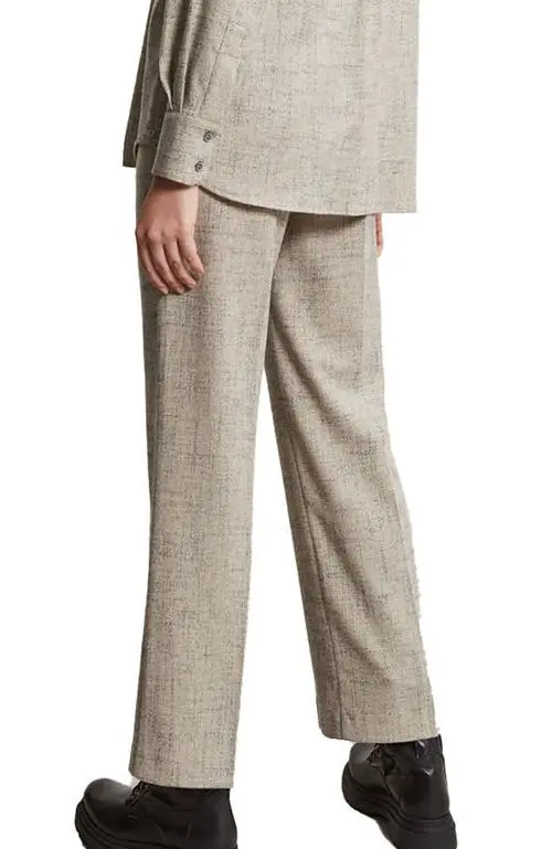 OTTOD'AME Wool Blend Ankle Trousers - Stone