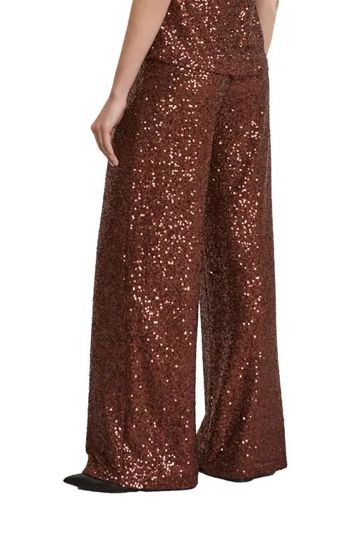 OTTOD'AME Palazzo Trousers With Sequins