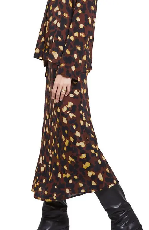 OTTOD'AME Printed Viscose Long Skirt