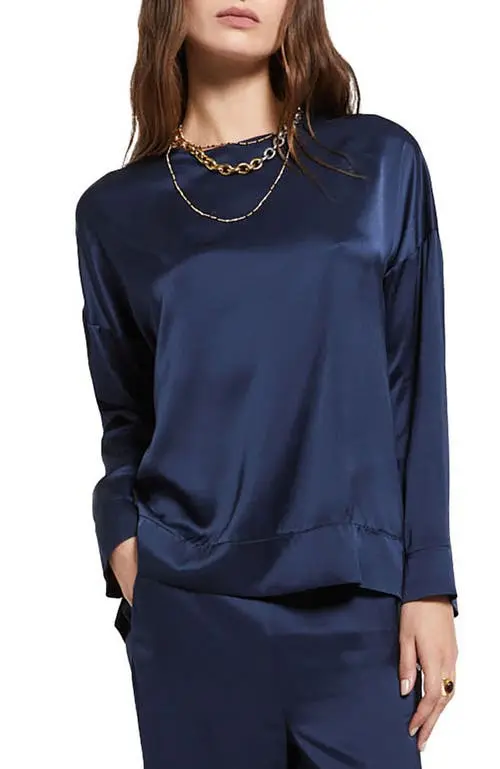 OTTOD'AME Fluid Viscose Blouse - Blue