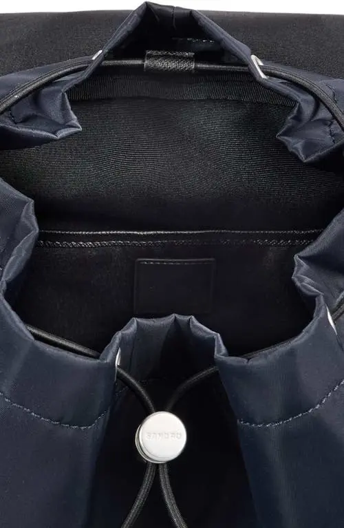 Sandro Nylon Backpack - Navy Blue