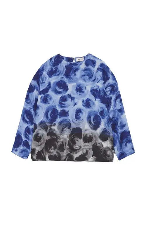 OTTOD'AME Printed Viscose Blouse - Blue