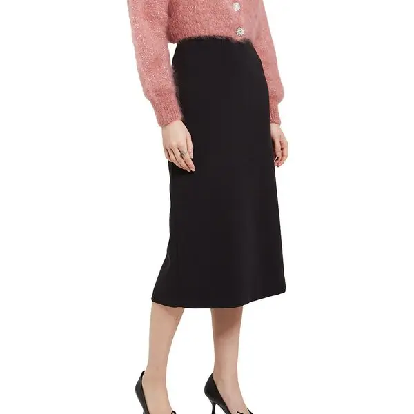 OTTOD'AME Solid Midi Skirt