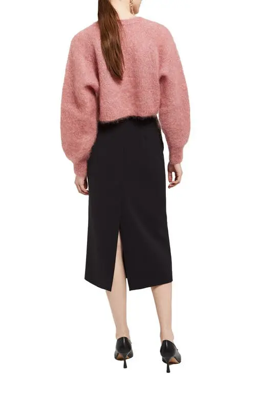 OTTOD'AME Solid Midi Skirt