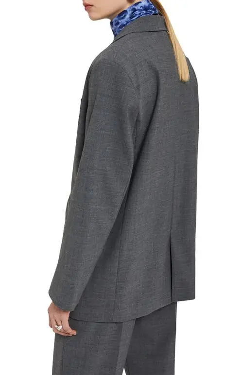 OTTOD'AME Single-button Wool-blend Jacket - Grey