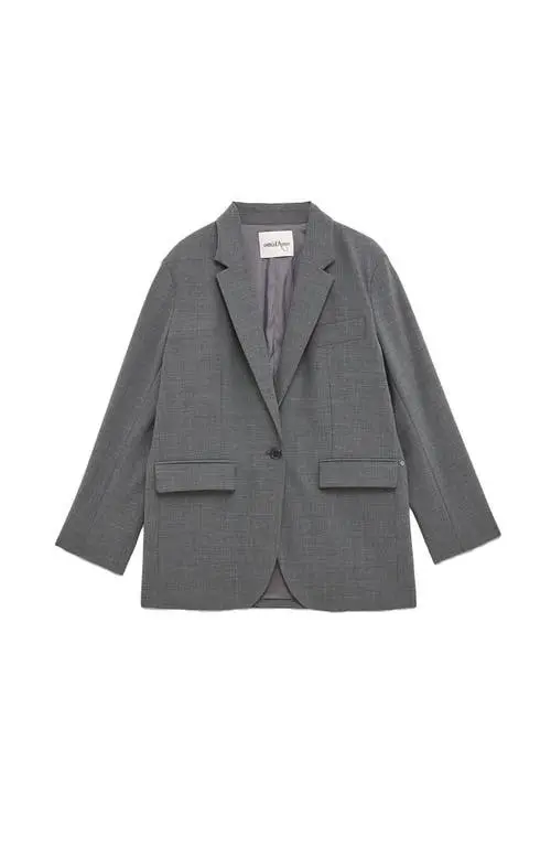 OTTOD'AME Single-button Wool-blend Jacket - Grey