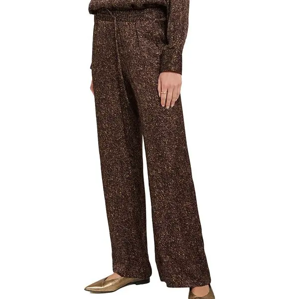 OTTOD'AME Printed Viscose Palazzo Trousers