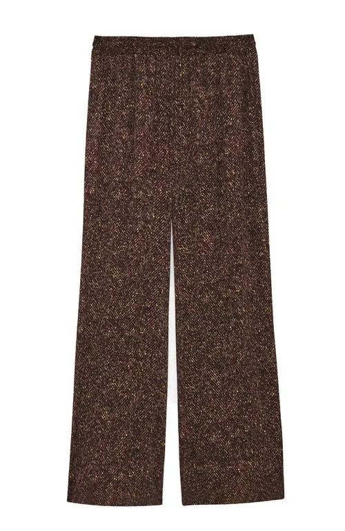 OTTOD'AME Printed Viscose Palazzo Trousers