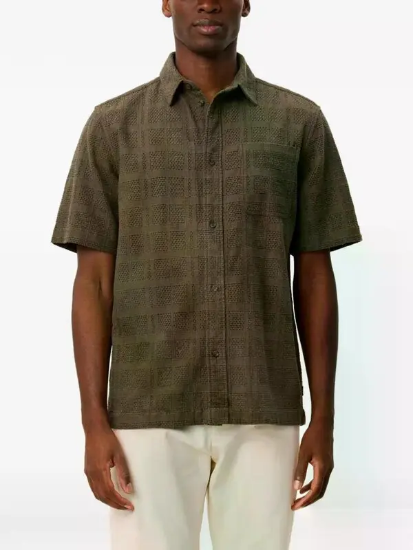 LES DEUX Charlie Open-work Shirt - Green