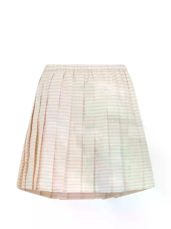Moncler Gingham Pleated Skirt - Pink