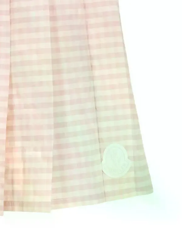 Moncler Gingham Pleated Skirt - Pink