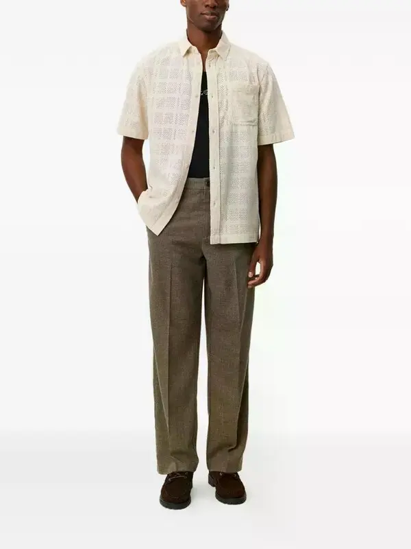 LES DEUX Charlie Open-work Shirt - Neutrals