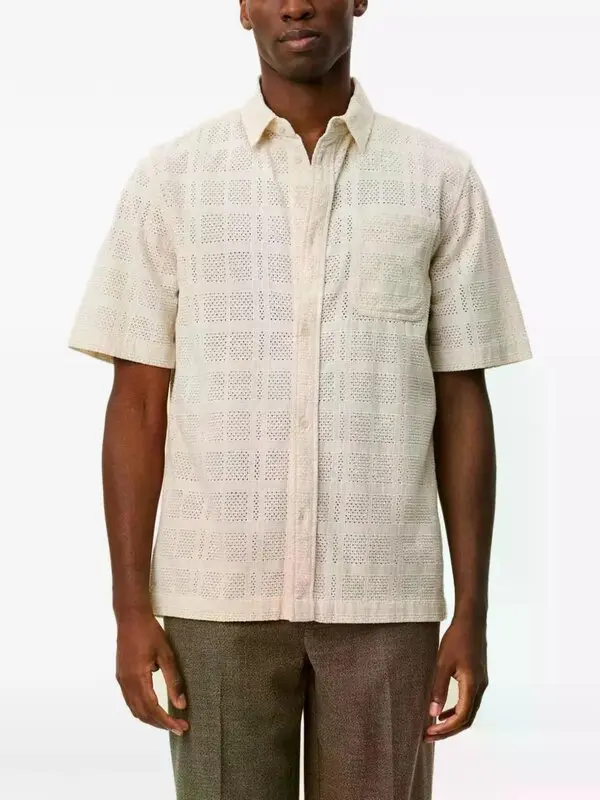 LES DEUX Charlie Open-work Shirt - Neutrals