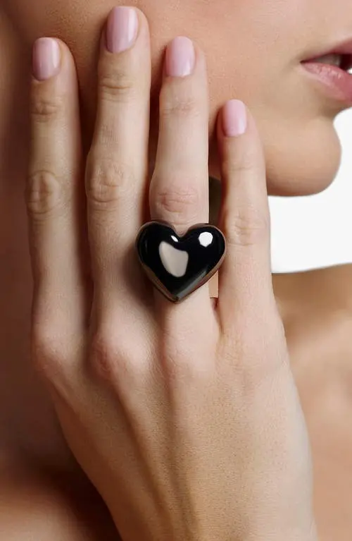 JENNIFER FISHER Puffy Heart Ring - Hematite