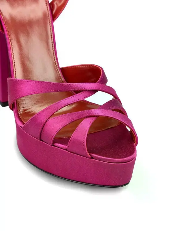 Saint Laurent Criss-cross Platform Sandals