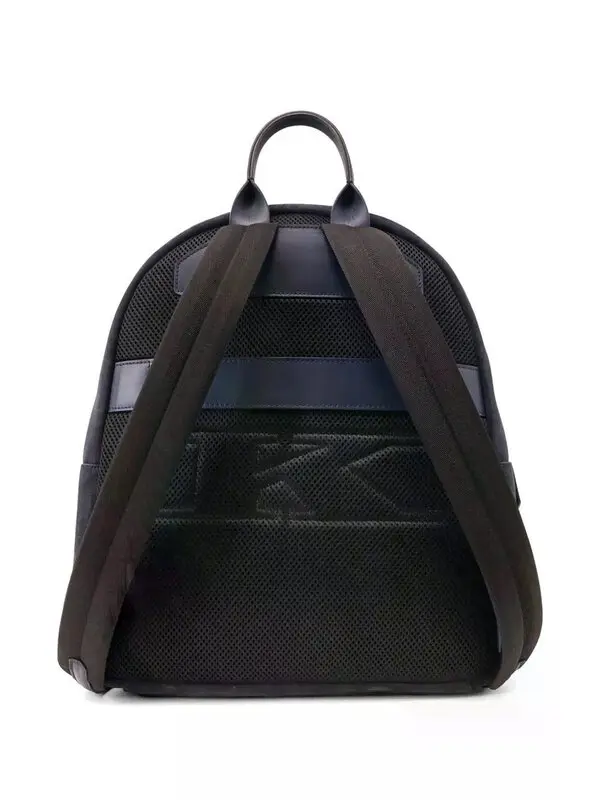 Kiton Zipped Leather Backpack - Blue