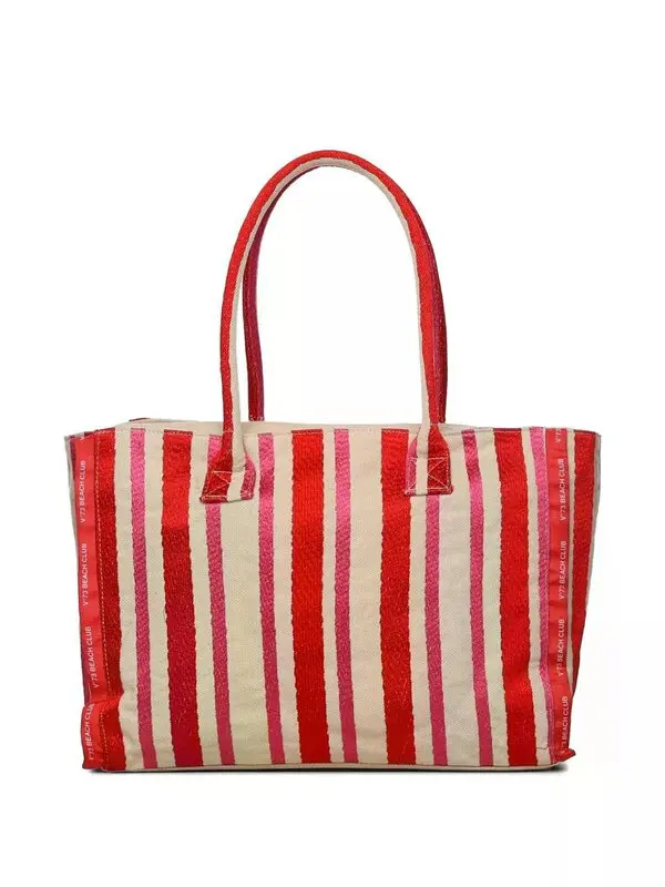 V°73 Striped Tote Bag - Red
