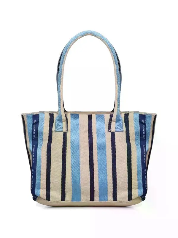 V°73 Striped Top-handle Shoulder Bag